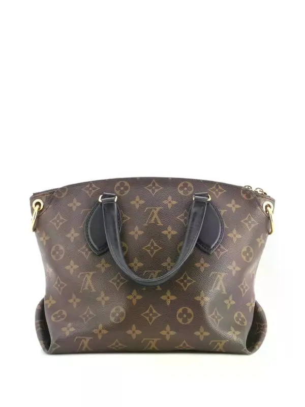 LOUIS VUITTON Flower Zipped Monogram Canvas Pm Tote Bag
