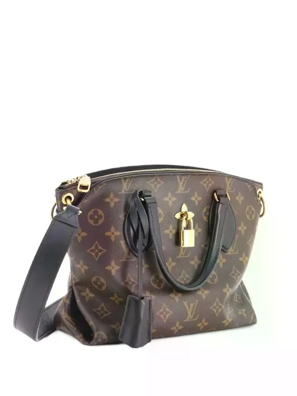 LOUIS VUITTON Flower Zipped Monogram Canvas Pm Tote Bag