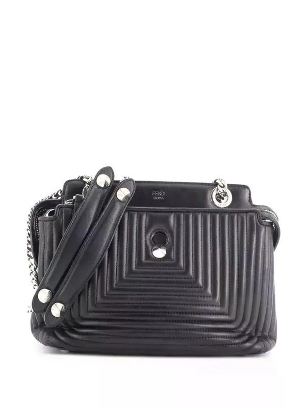 Fendi Quilted Leather Small Shoulder Bag - Black