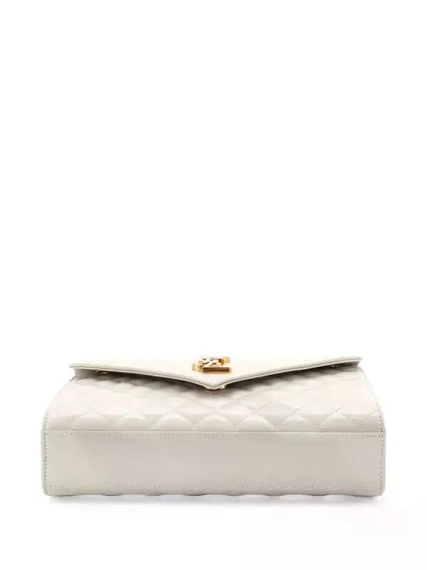 Saint Laurent Classic Monogram Envelope Satchel Mixed Matelasse Leather Medium Shoulder Bag