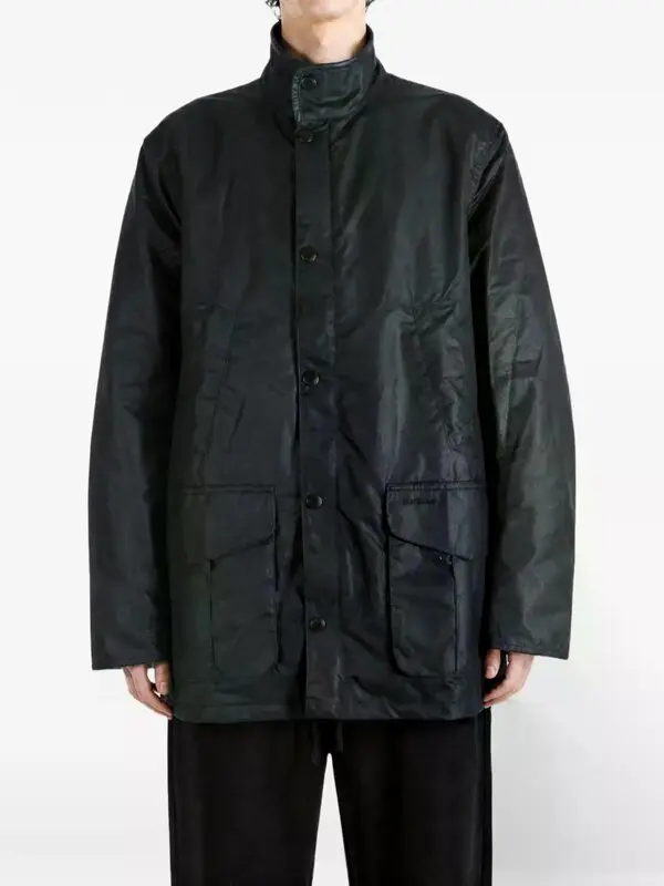 Barbour Waxed-finish Multi-pocket Jacket - Blue