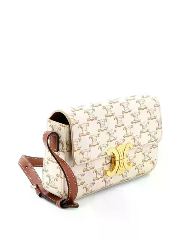 Celine Triomphe East-west Shoulder Bag In Coated Canvas