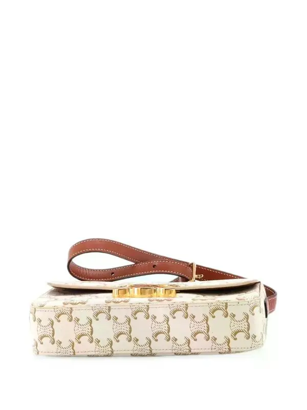 Celine Triomphe East-west Shoulder Bag In Coated Canvas