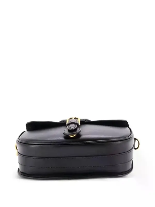 Dior Bobby Flap Bag Leather Medium Crossbody Bag - Black