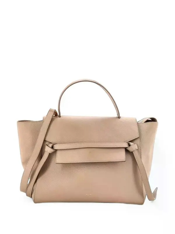 Celine Textured Leather Mini Belt Bag Shoulder Bag - Neutrals