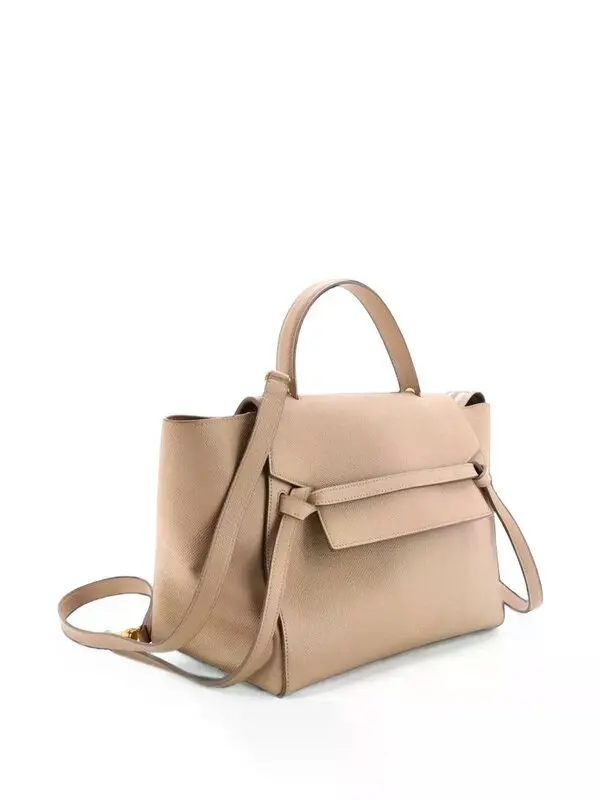 Celine Textured Leather Mini Belt Bag Shoulder Bag - Neutrals