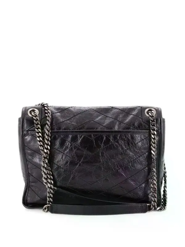 Saint Laurent Niki Chain Flap Bag Matelasse Chevron Leather Medium Shoulder Bag
