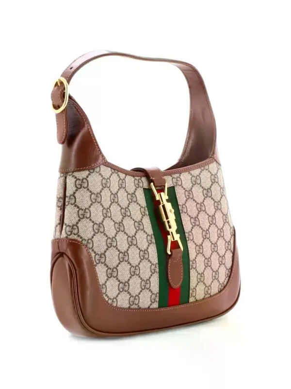 Gucci Jackie 1961 Gg Coated Canvas Small Hobo Bag