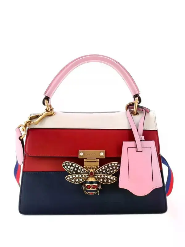 Gucci Queen Margaret Top Handle Bag Colorblock Leather Small Satchel - Multicolour