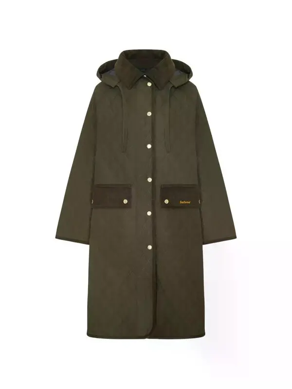 Barbour Ravensden Quilted Parka Coat - Green