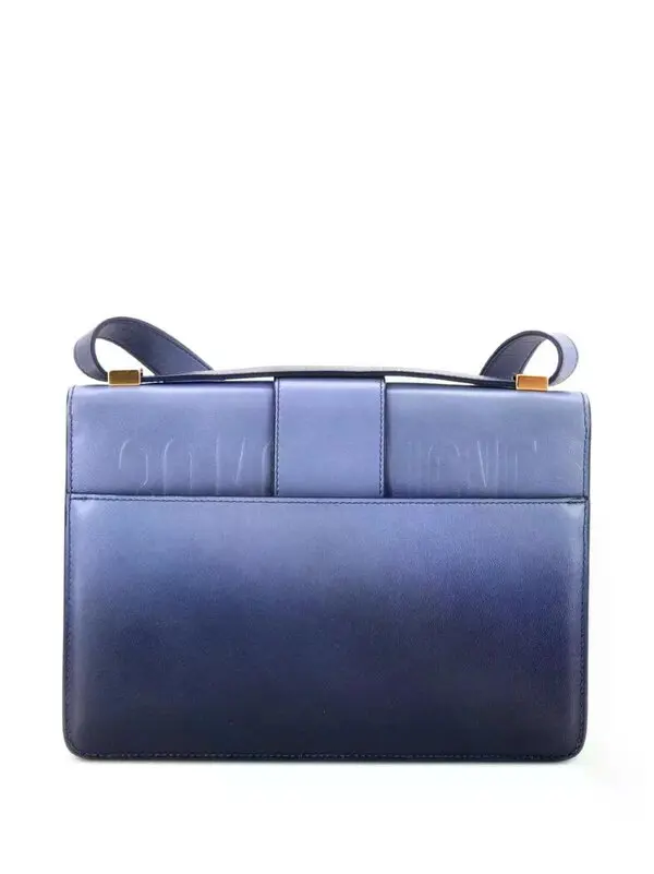 Dior 30 Montaigne Flap Bag Gradient Leather Shoulder Bag - Blue