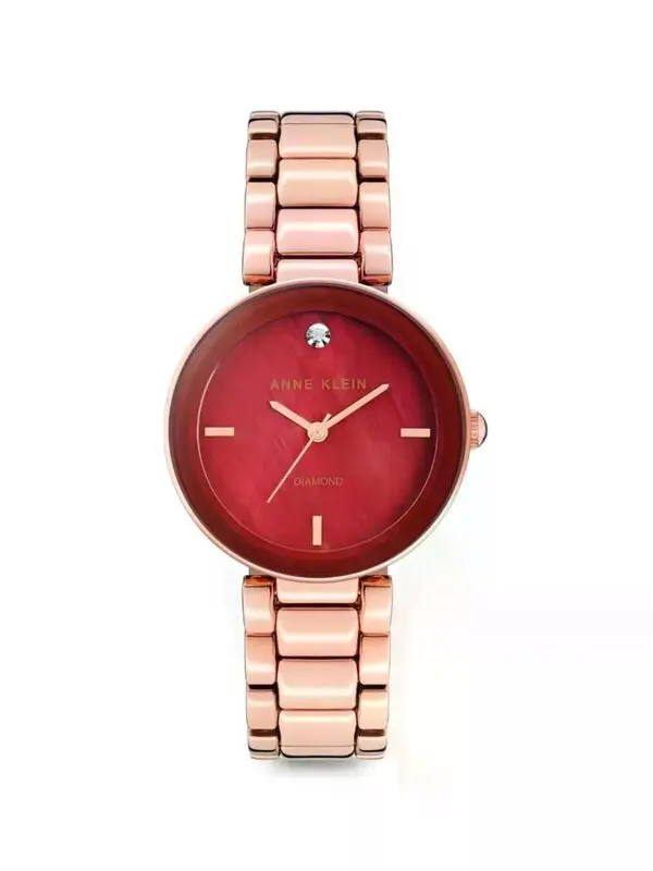 Anne Klein Ceramic Diamond 33mm Watch - Red