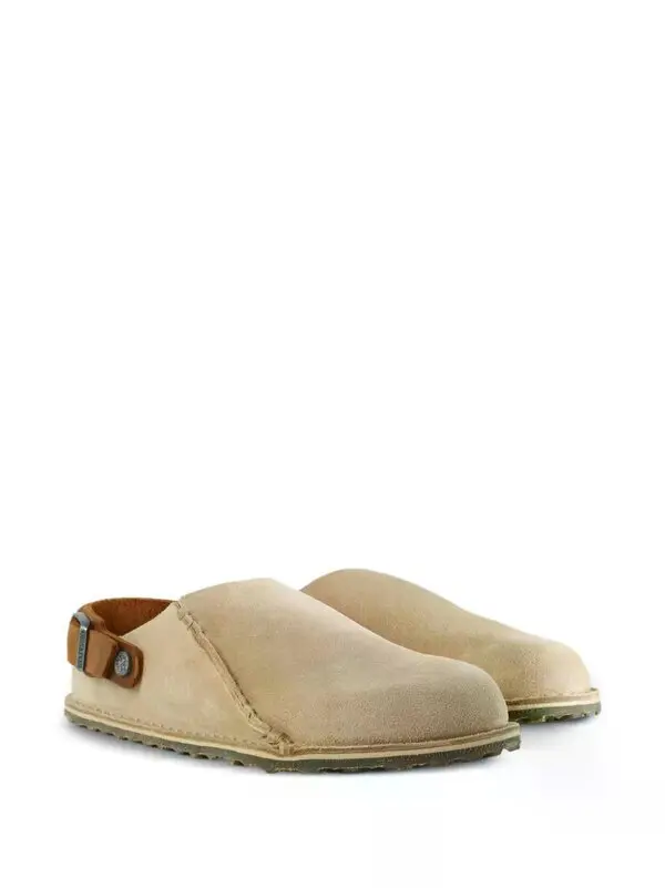 BIRKENSTOCK Lutry Suede Slingback Mules - Neutrals