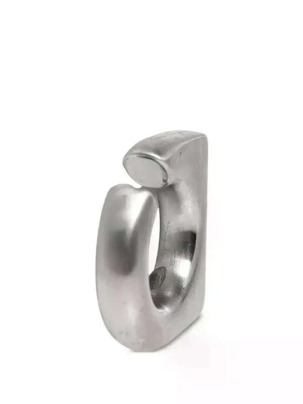 Rick Owens Geometric Crystal Embellished Earrings - Silver