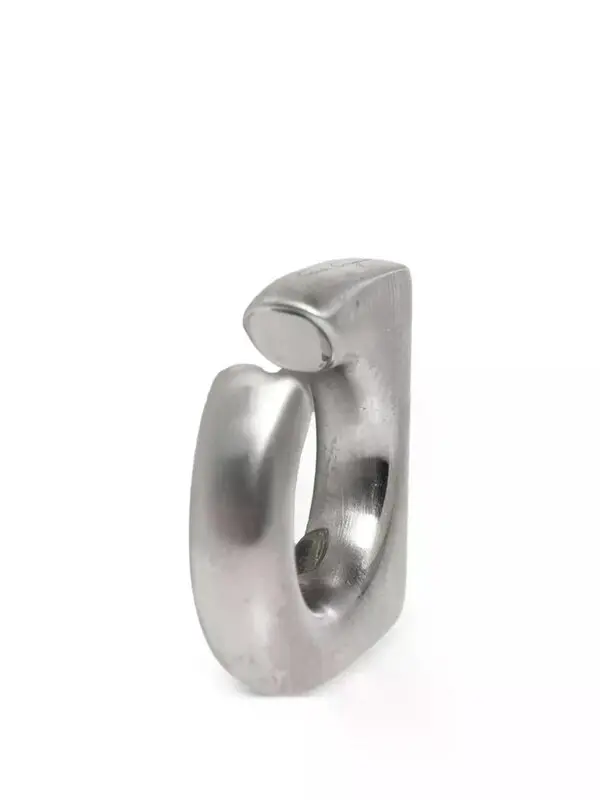 Rick Owens Geometric Crystal Embellished Earrings - Silver