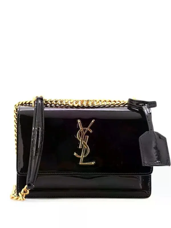 Saint Laurent Small Patent Leather Crossbody Bag - Black