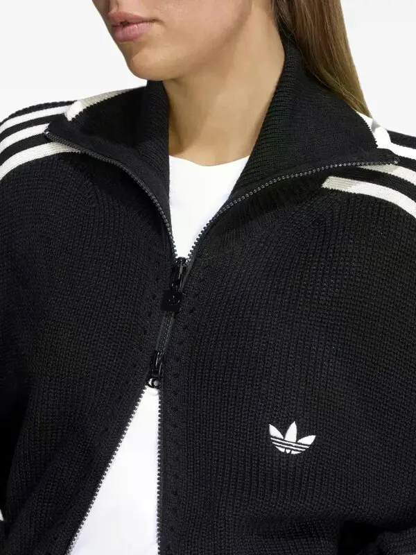 Adidas Firebird Side-stripe Cardigan - Black