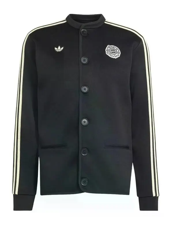 Adidas Logo-patch Button-up Sweater