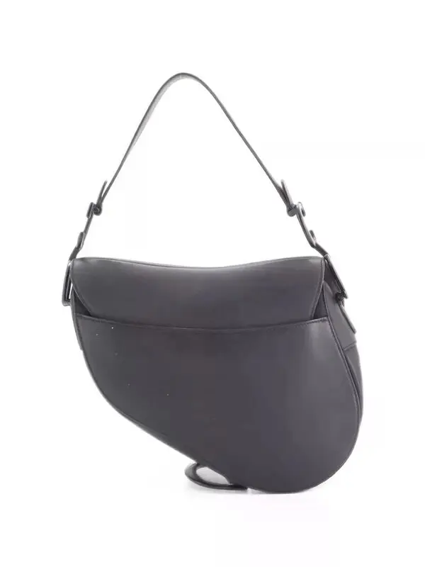 Dior Leather Saddle Shoulder Bag - Black