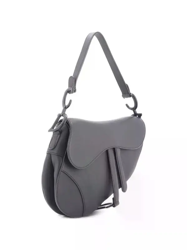 Dior Leather Saddle Shoulder Bag - Black