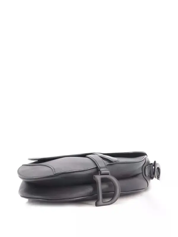 Dior Leather Saddle Shoulder Bag - Black