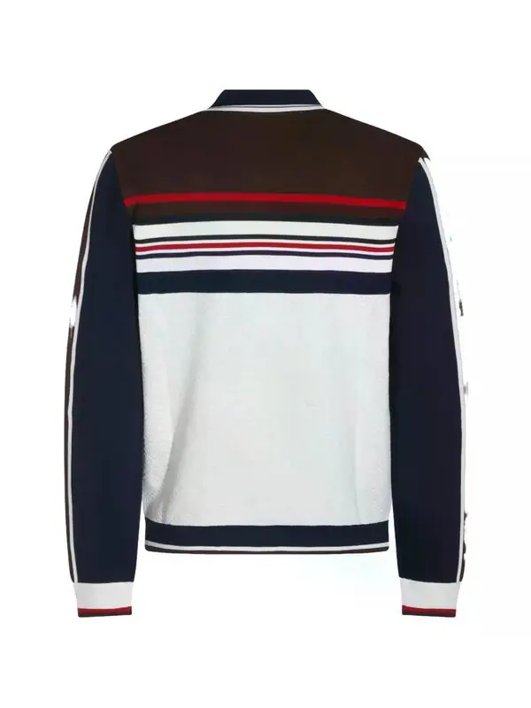Casablanca Café Culture Striped Zip-up Bomber Jacket