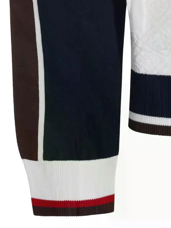 Casablanca Café Culture Striped Zip-up Bomber Jacket