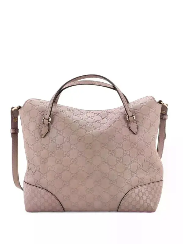 Gucci Bree Convertible Top Handle Bag Guccissima Leather Medium Tote Bag