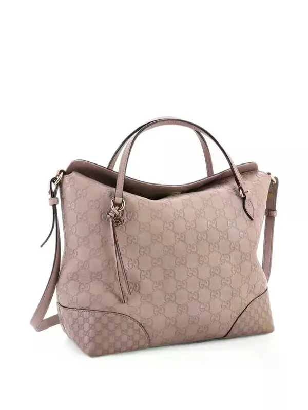 Gucci Bree Convertible Top Handle Bag Guccissima Leather Medium Tote Bag