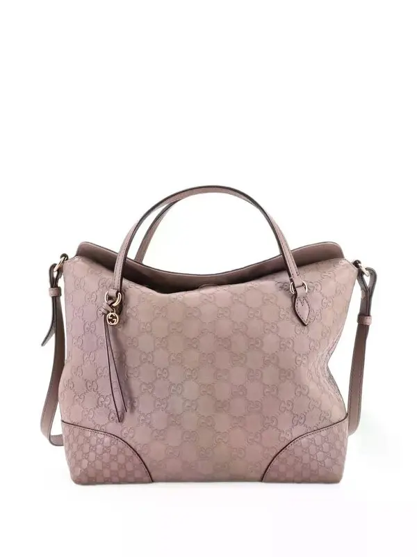Gucci Bree Convertible Top Handle Bag Guccissima Leather Medium Tote Bag