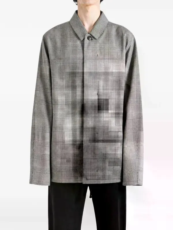 Barbour Modern Short Lorden Prince Of Wales Check Jacket - Grey