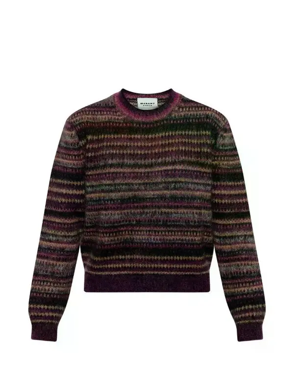 MARANT ETOILE Striped Sweater - Purple