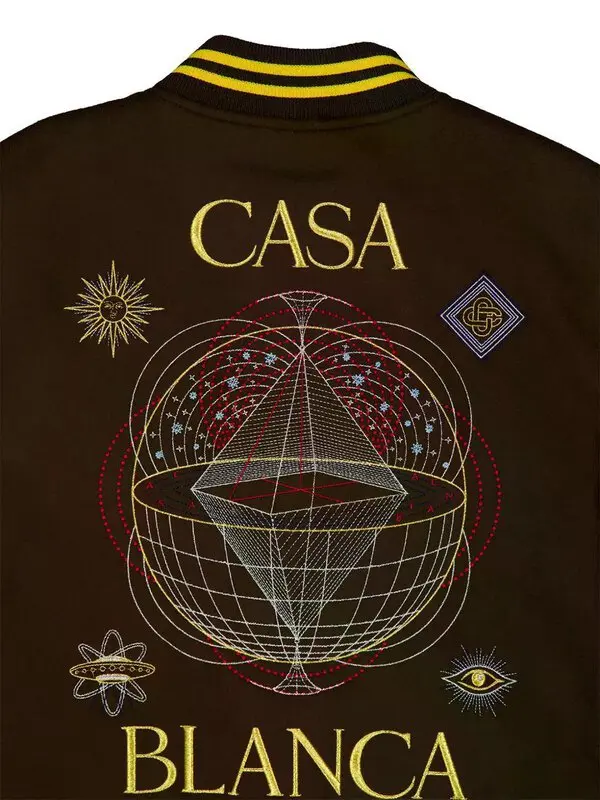 Casablanca Celestial Pyramid Varsity Jacket - Brown