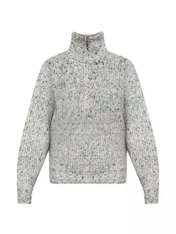 MARANT ETOILE Anita Quarter-zip Sweater - Grey