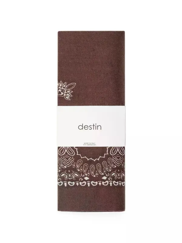 Destin Paisley-print Wool Bandana