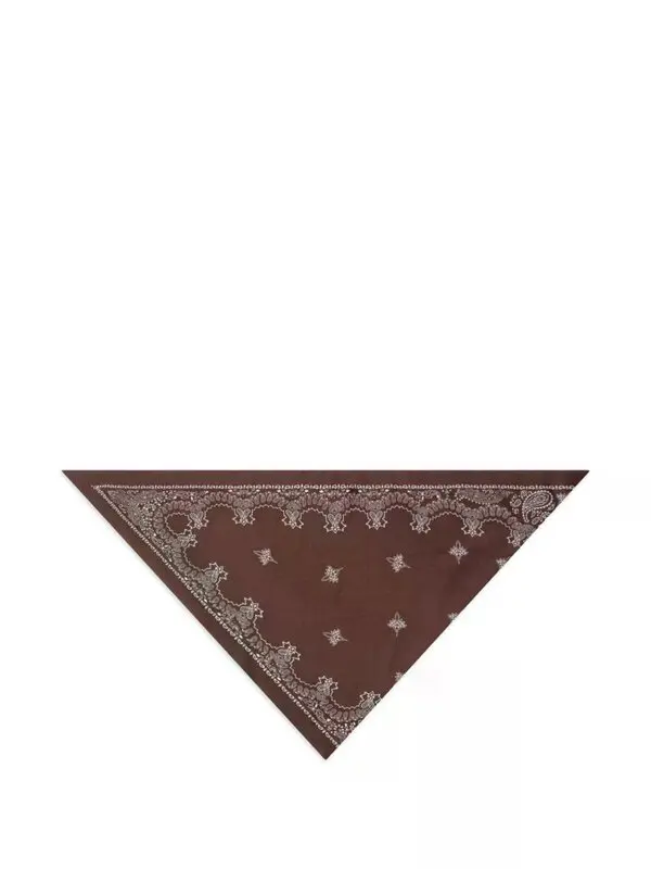 Destin Paisley-print Wool Bandana - Brown