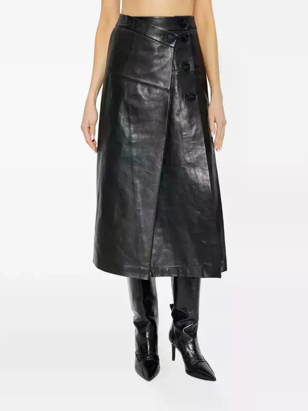 IRO PARIS Rimera Button-fastening Wrap Midi Skirt