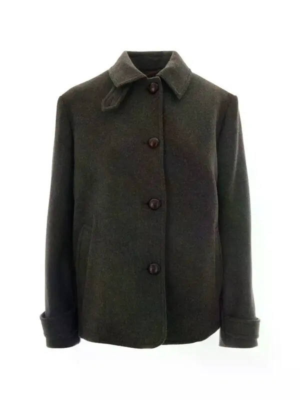 Max Mara Button-up Wool Jacket - Green