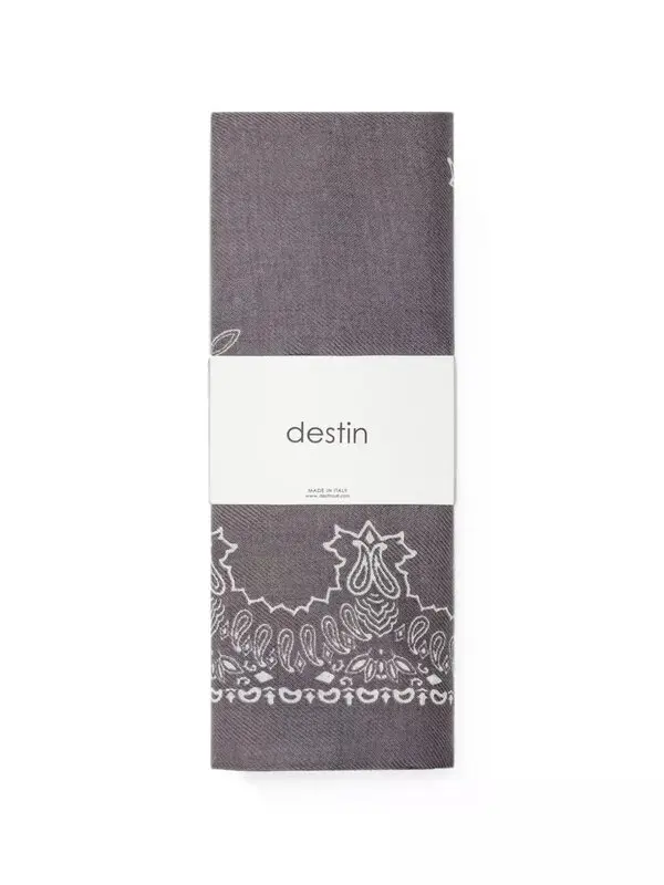 Destin Paisley-print Wool Bandana