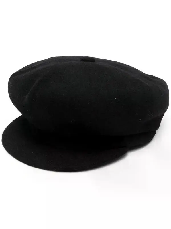 KANGOL Logo-patch Wool Cap - Black