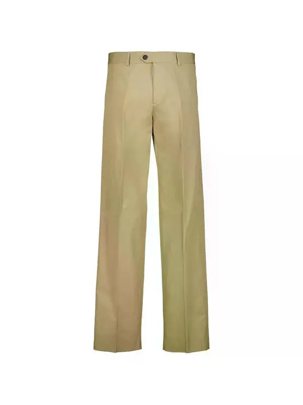Fendi Trench Cotton Trousers - Neutrals