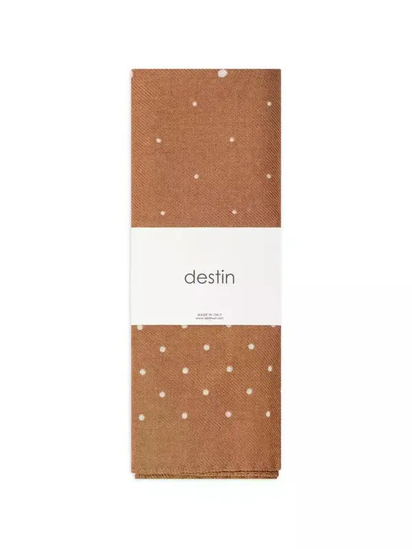 Destin Judy Polka-dot Wool Scarf - Neutrals
