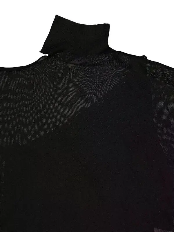 Fendi Sheer-panelled High-neck Sweater