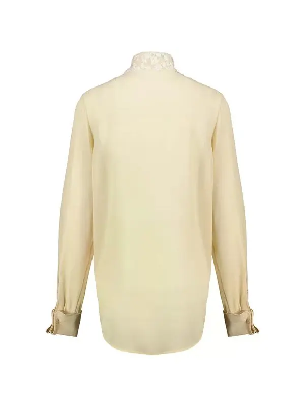 Fendi Lace-trimmed Silk Shirt