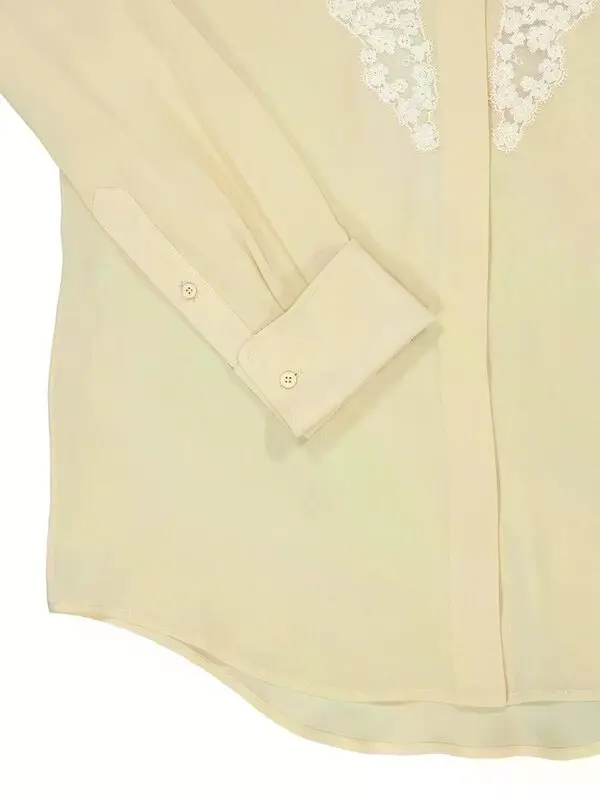 Fendi Lace-trimmed Silk Shirt