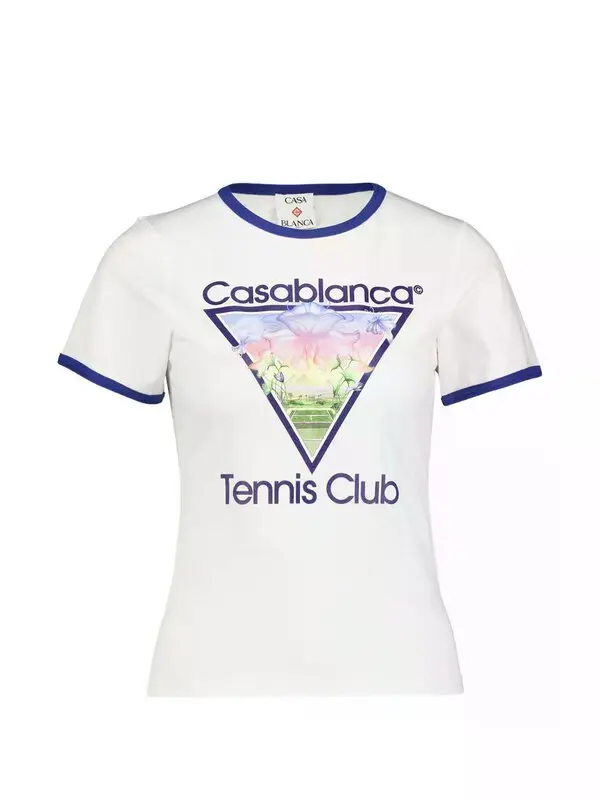 Casablanca Tennis Club Graphic Print T-shirt - White