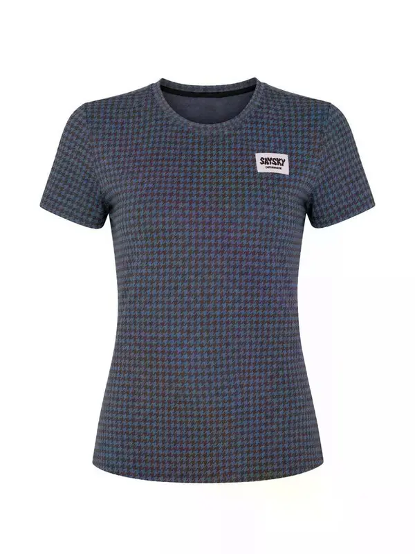SAYSKY Combat Houndstooth T-shirt - Blue