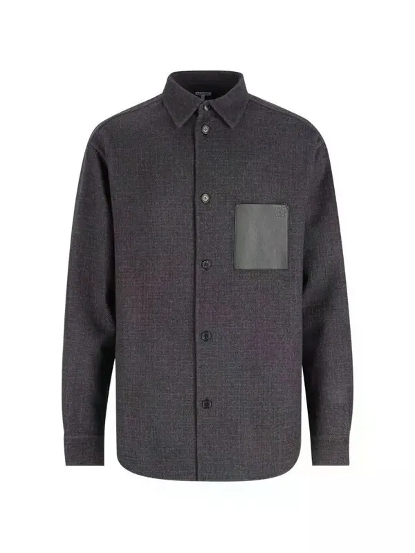 Loewe Leather-pocket Jacket - Blue