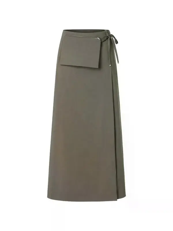 DRYKORN Wrap-style Pouch-detail Midi Skirt - Grey