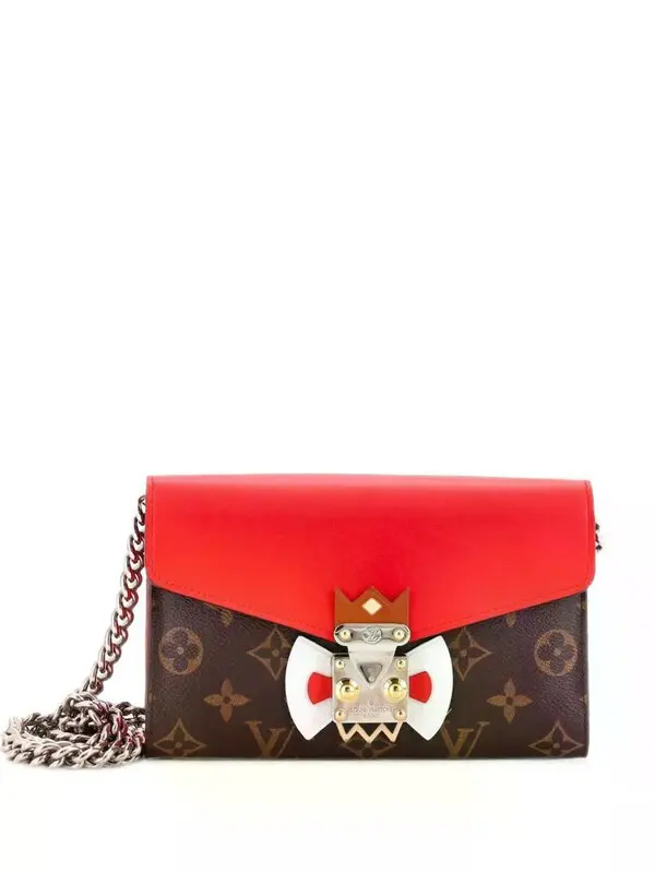 LOUIS VUITTON Tribal Mask Chain Wallet Monogram Canvas And Leather Crossbody Bag - Red